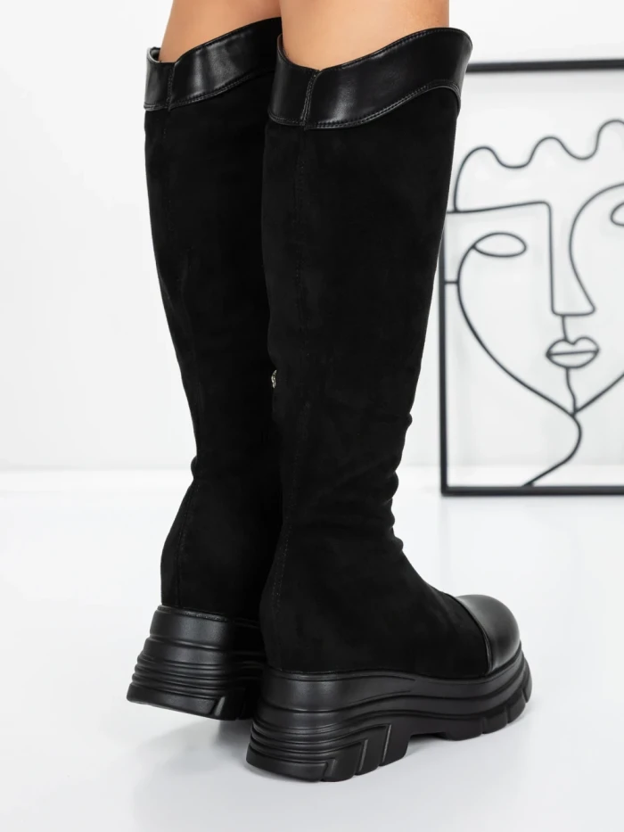 Cizme Dama cu Platforma 58WL13 Negru | Mei » MeiMei.Ro